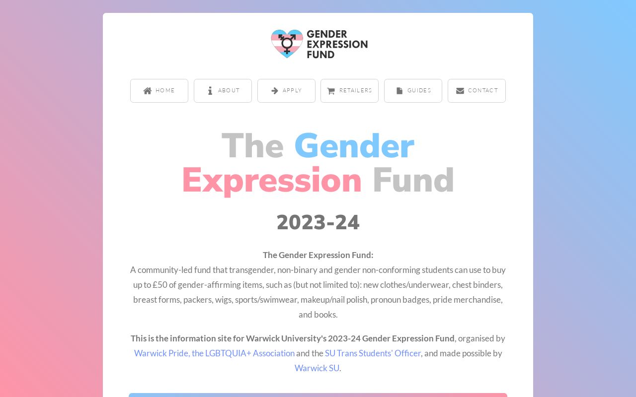 Gender Expression Fund 2023-24